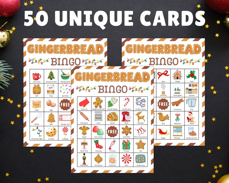 Gingerbread Games: 25 Christmas Party Games (printable) - Etsy