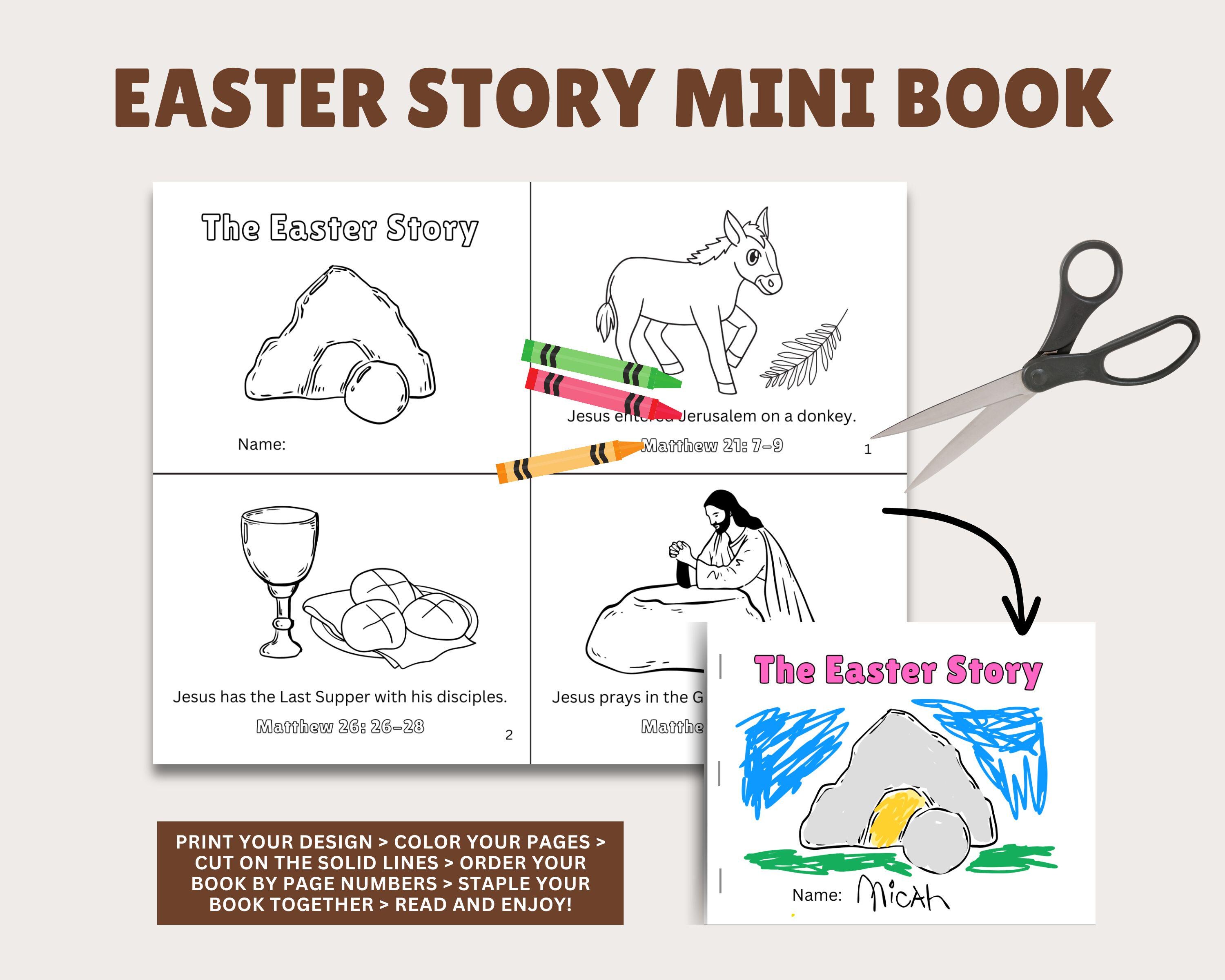 Easter Bible Craft Bundle: Story, Placemat, Handprint Art (printable ...