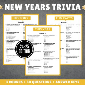 New Years Games | Printable New Years Games | New Years Eve Games | New ...