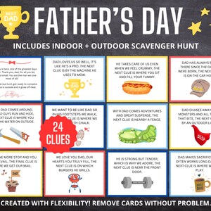 Father's Day Clue Hunt | Father's Day Scavenger Hunt | Father's Day ...