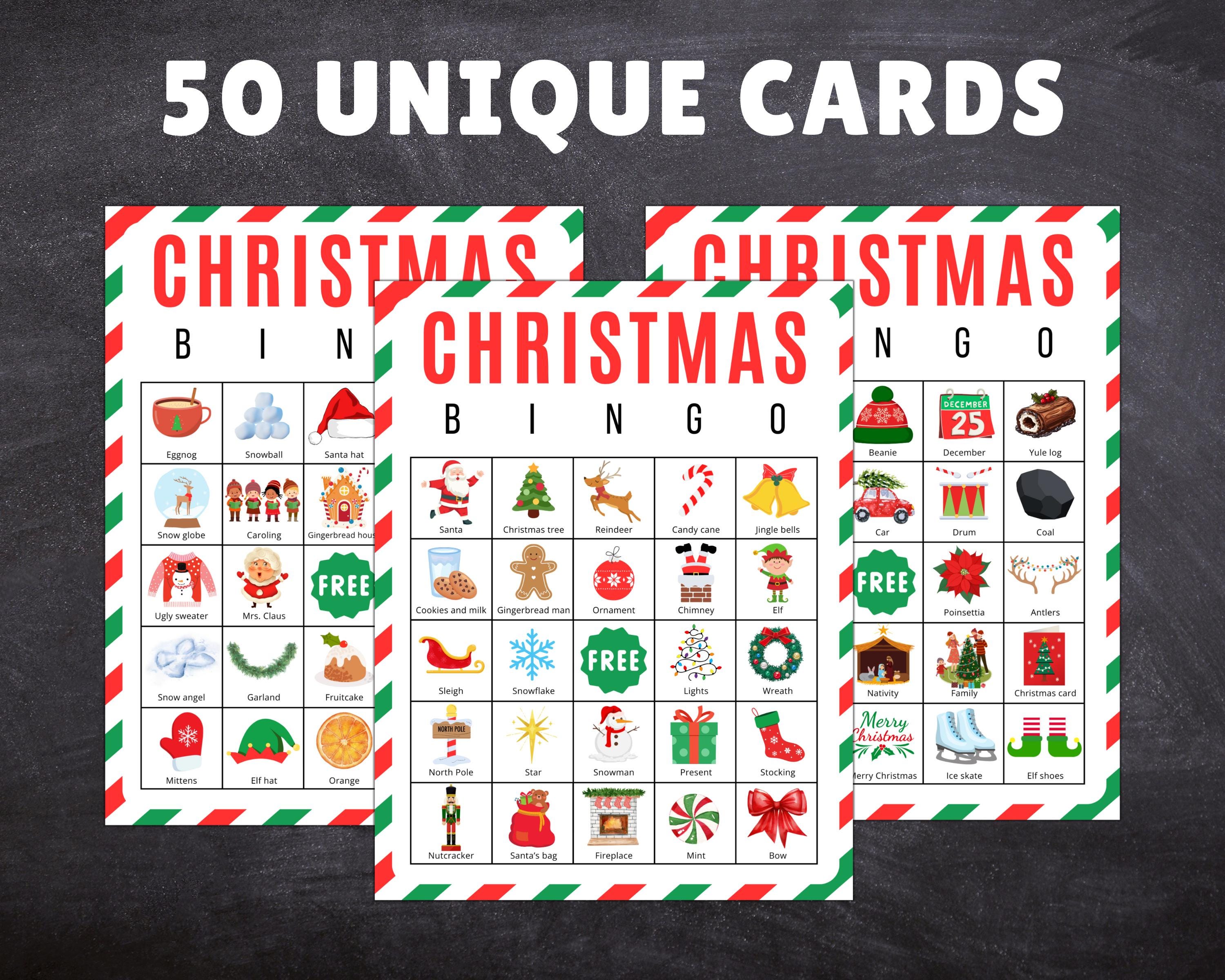 Christmas Bingo | Printable Christmas Bingo | Holiday Bingo | Christmas ...