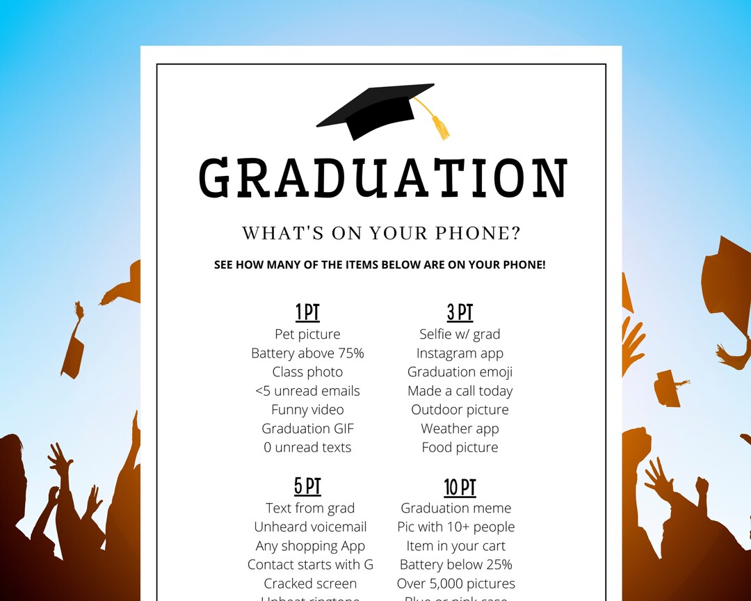 What's on Your Phone 2024 Graduation Game Graduation Games Graduation ...