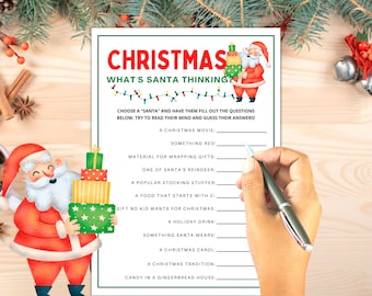 What is Santa Thinking | Fun Christmas Game | Christmas Party Game ...