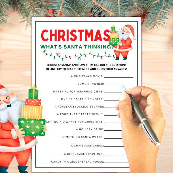 What is Santa Thinking Game - Etsy