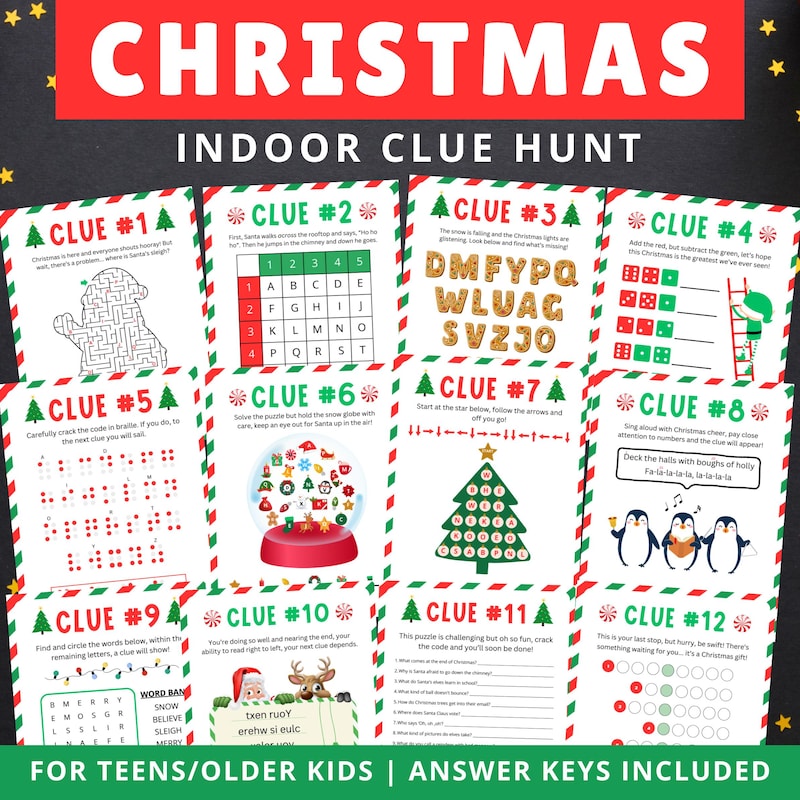 Indoor Christmas Scavenger Hunt - Etsy