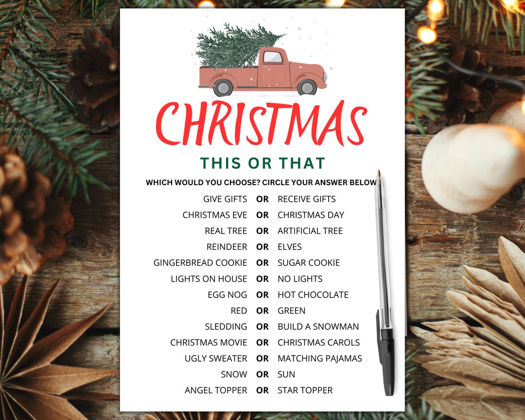 This or That Christmas | Funny Christmas Games | Christmas Party Games ...