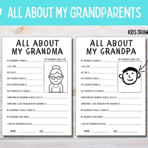 All About My Grandparents | All About My Grandpa Papa | All About My ...
