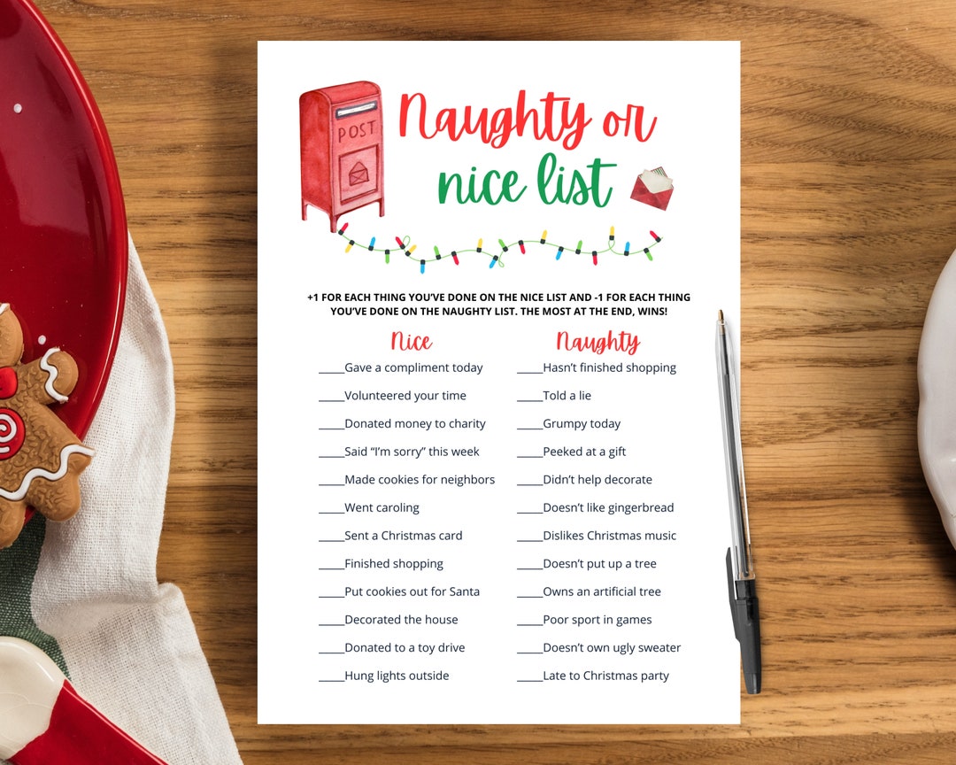 Naughty or Nice List | Funny Christmas Game | Christmas Party Game ...