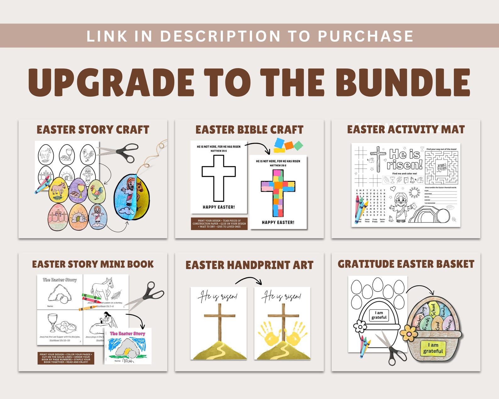 Easter Story Mini Book: Bible Coloring Craft (digital Download) - Etsy