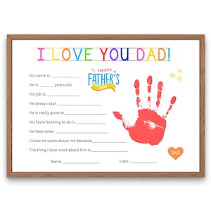 Fathers Day Handprint Craft | Fathers Day Craft | Fathers Day Art ...