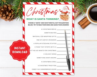 What is Santa Thinking | Fun Christmas Game | Christmas Party Game ...