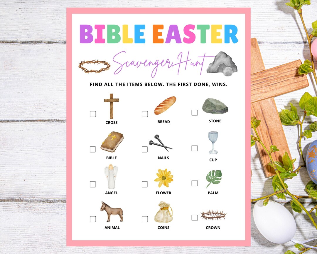 Christian Easter Scavenger Hunt | Easter Bible Game | Easter Game for ...