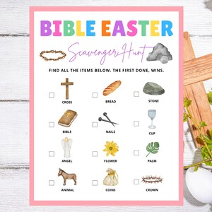Christian Easter Scavenger Hunt | Easter Bible Game | Easter Game for ...