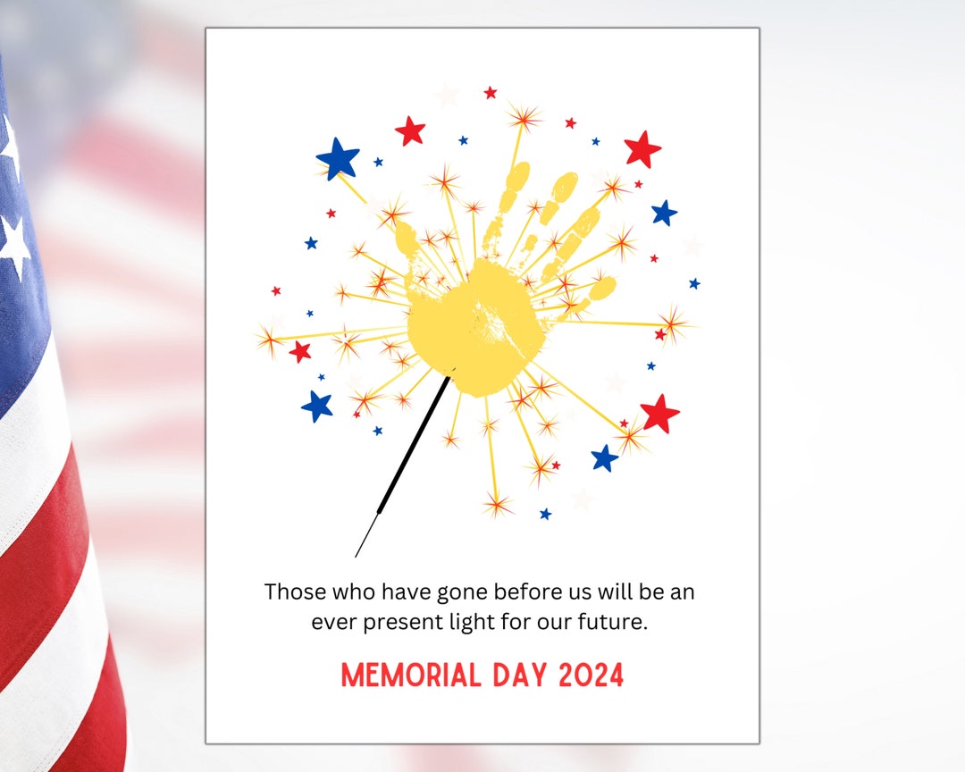 Memorial Day Craft Memorial Day Handprint Craft Memorial Day for Kids ...