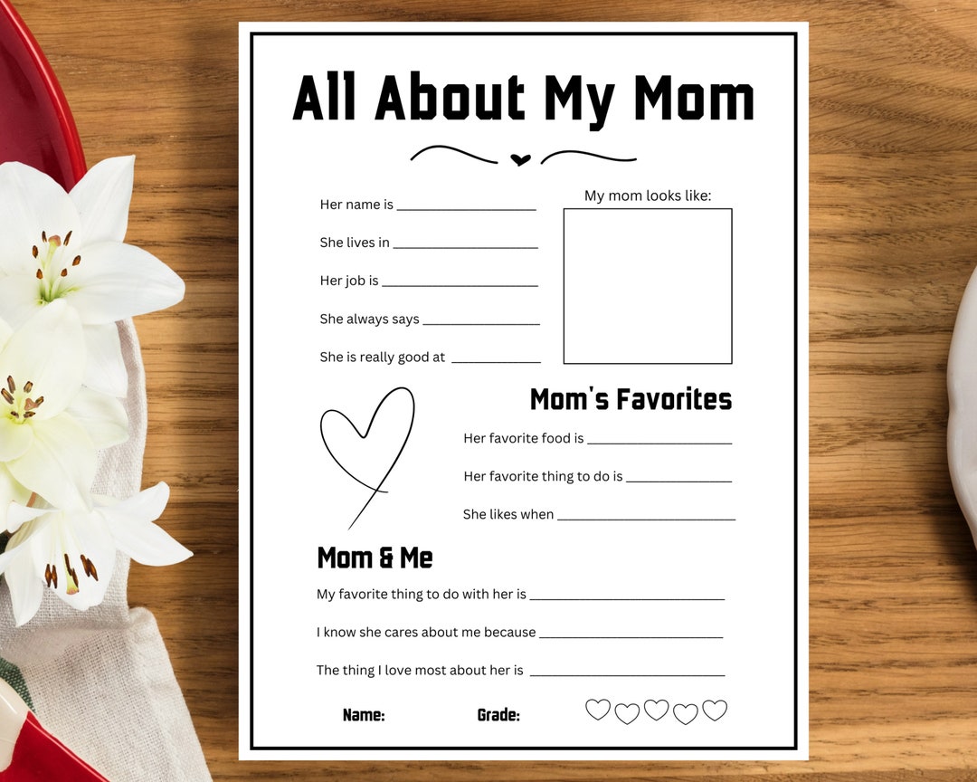 All About Mom | Mother's Day Activities | Mother's Day Gift From Kids ...