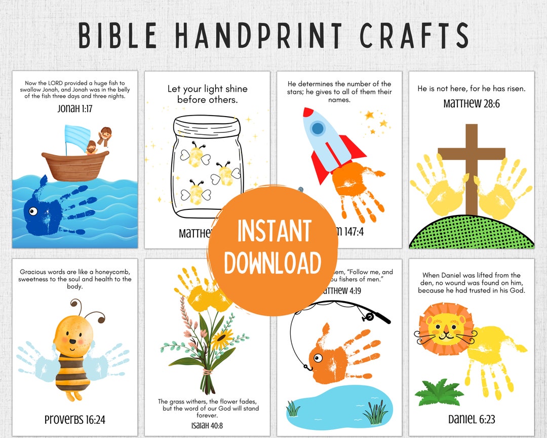 Bible Handprint Craft Bible Craft for Kids Bible Art for - Etsy