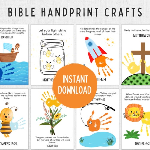 Bible Handprint Craft Bible Craft for Kids Bible Art for - Etsy