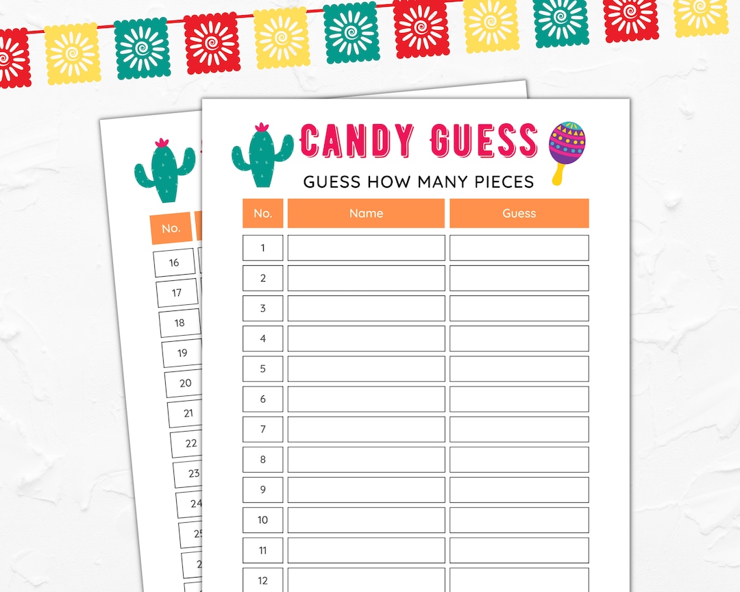 Cinco De Mayo Candy Guess Game | How Many in the Jar | Cinco De Mayo ...