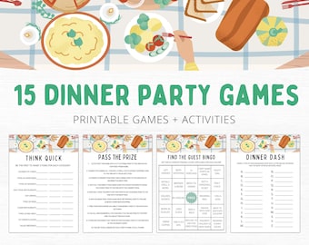 Dinner Party Games, Printable Dinner Party Games, Dinner Games, Dinner ...