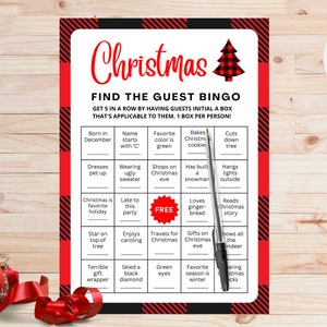 Christmas Find the Guest Bingo | Christmas Party Games | Christmas ...