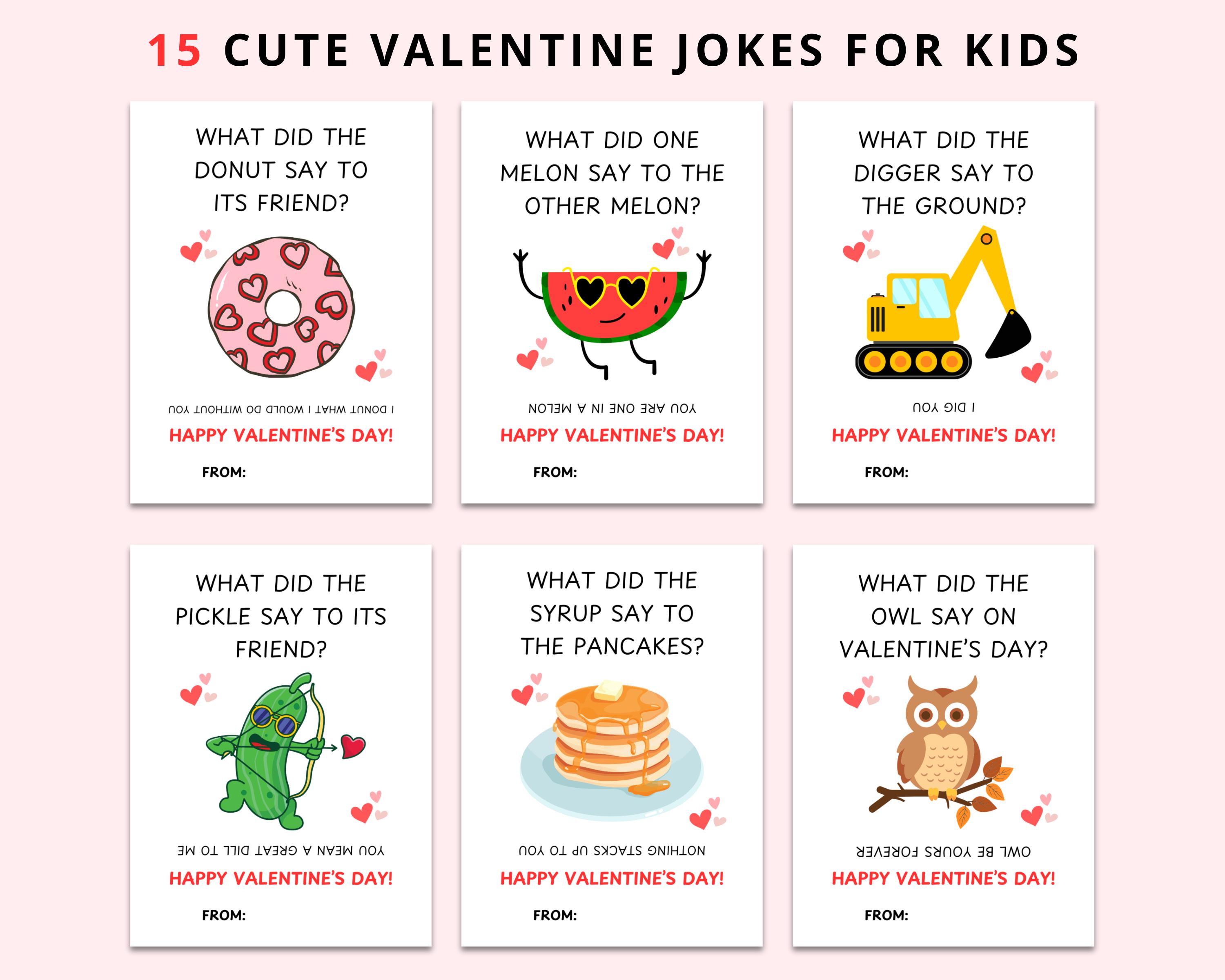 Funny Valentine's Day Cards for Kids | Joke Valentines (printable) - Etsy