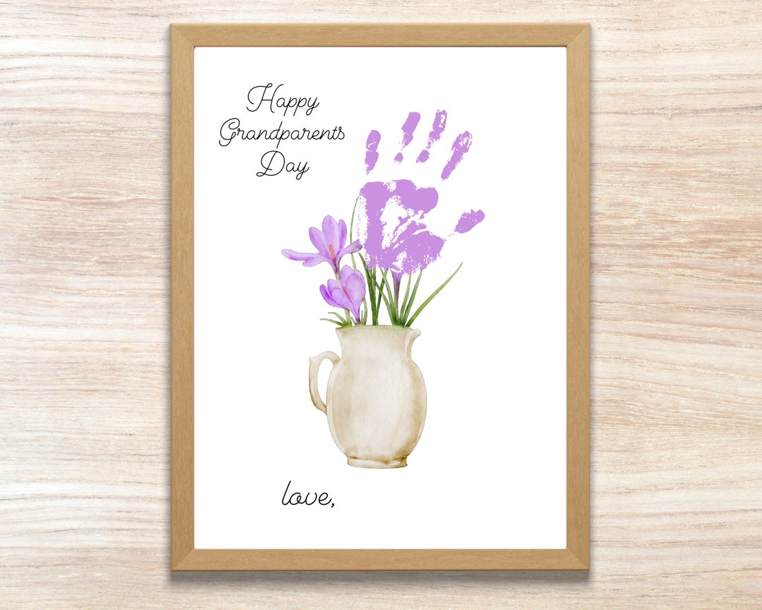 Grandparents Day Handprint Craft | Grandparents Day Craft ...