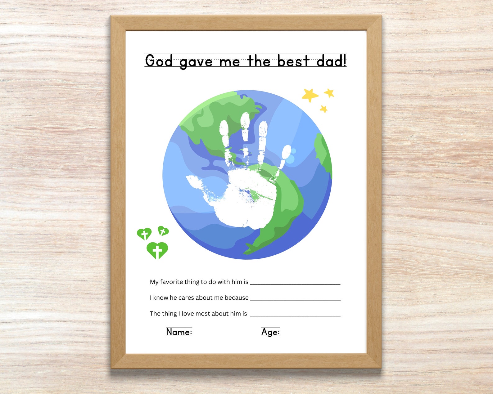 Father's Day Bible Craft Father's Day Handprint Craft Father's Day ...