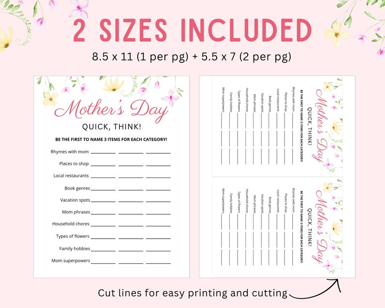 Mother's Day Game Bundle | 20 Fun Printable Activities (instant ...