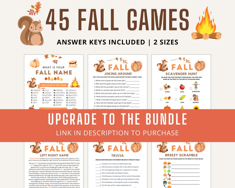 Draw Fall Game | Printable Autumn Party Game (digital Download) - Etsy