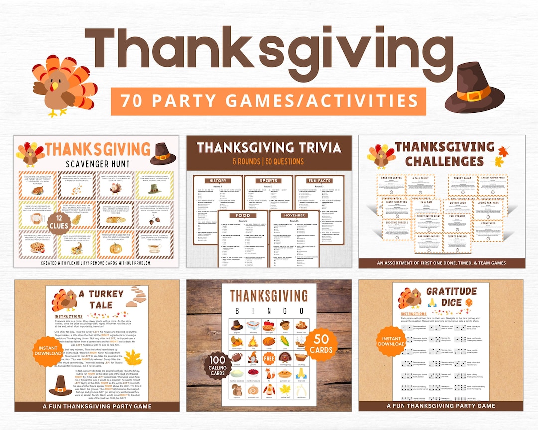 Thanksgiving Game Bundle | Thanksgiving Party Games | Thanksgiving ...