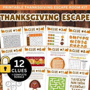 Thanksgiving Escape Room: A Fun Group Thanksgiving Game (printable) - Etsy