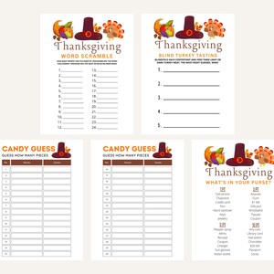 Thanksgiving Game Bundle: 40 Fun Printable Party Games (instant ...