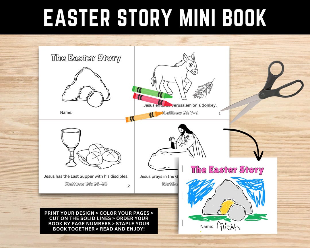 Easter Story Mini Book | Easter Bible Craft | Resurrection Craft ...