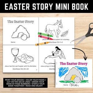 Easter Story Mini Book | Easter Bible Craft | Resurrection Craft ...