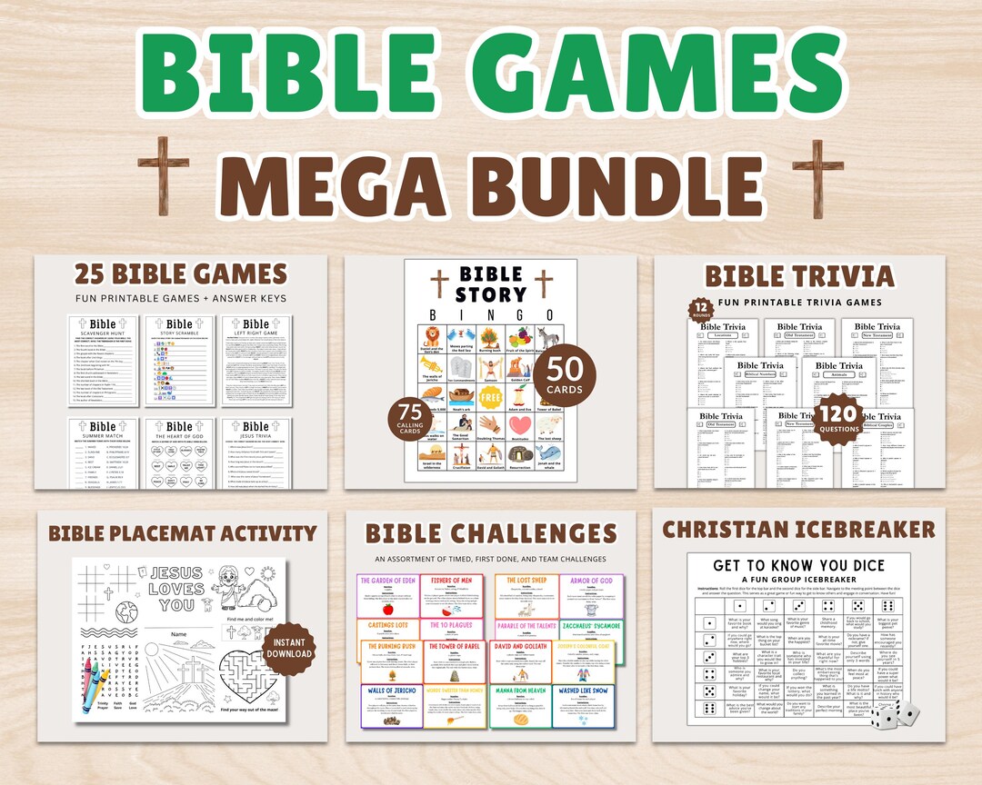 Mega Bible Game Bundle: Trivia, Bingo, Challenges (printable) - Etsy