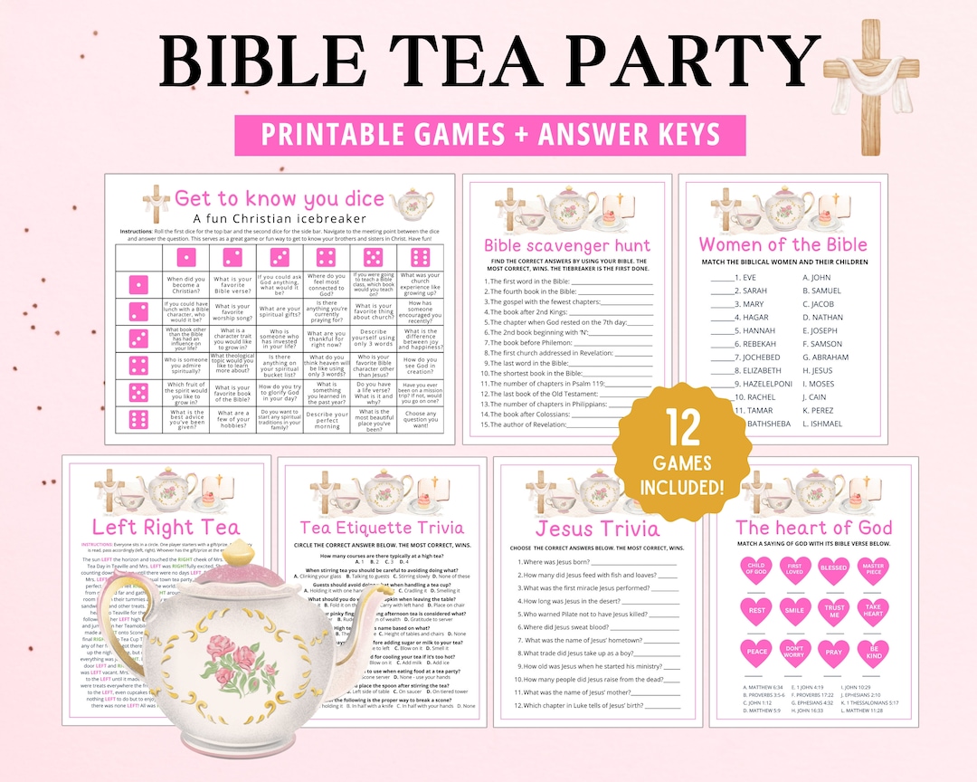 Christian Tea Party Games | Bible Tea Party | Tea Party Games | Ladies ...