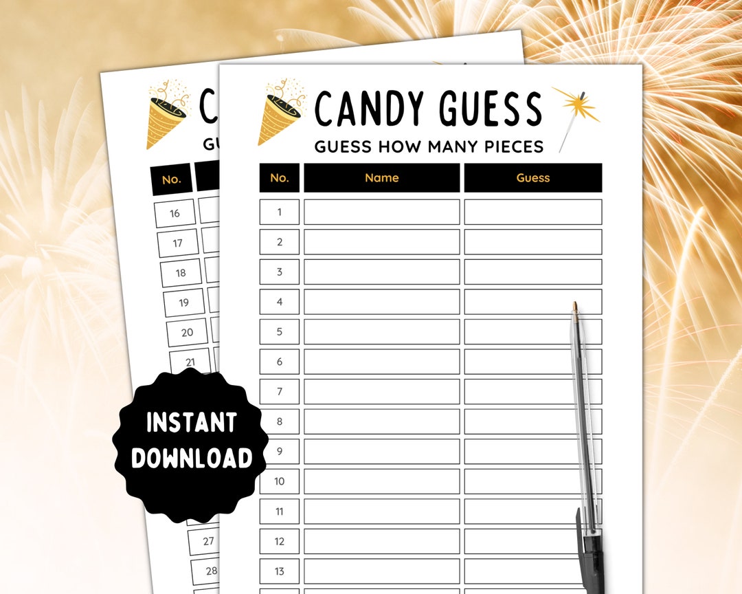 Guess How Many Candies | Guess How Many New Years | New Years Candy ...