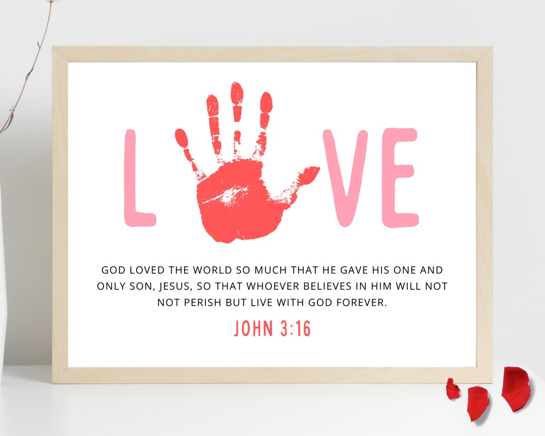 Bible Valentine's Craft | Valentines Handprint Craft | Christian ...