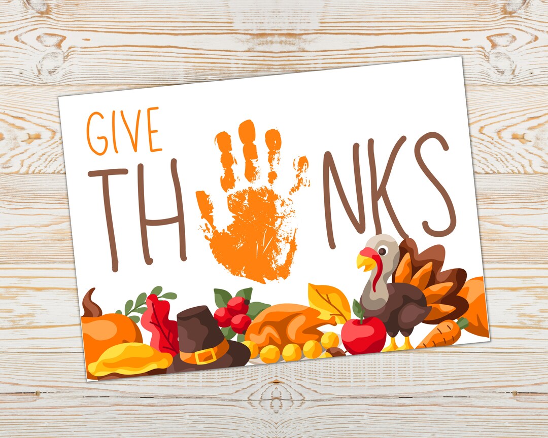 Thanksgiving Handprint Craft Thanksgiving Preschool Craft - Etsy