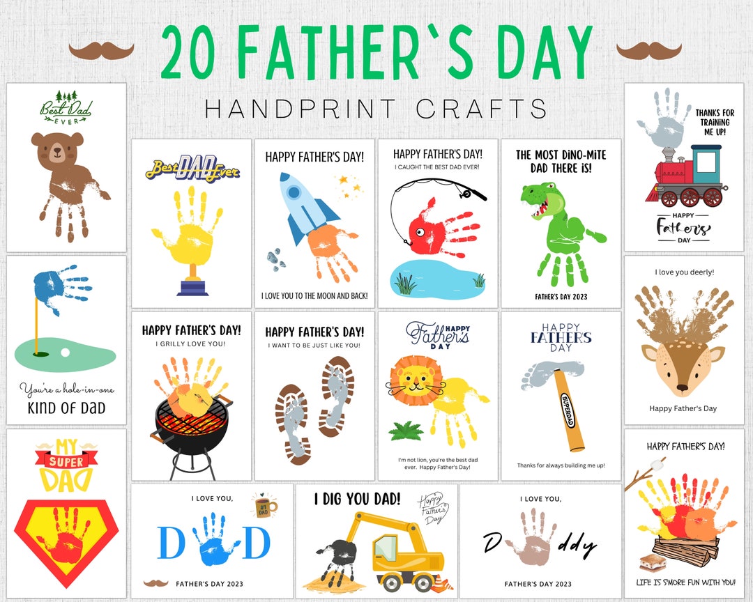 Fathers Day Handprint Craft Fathers Day Craft Fathers Day - Etsy