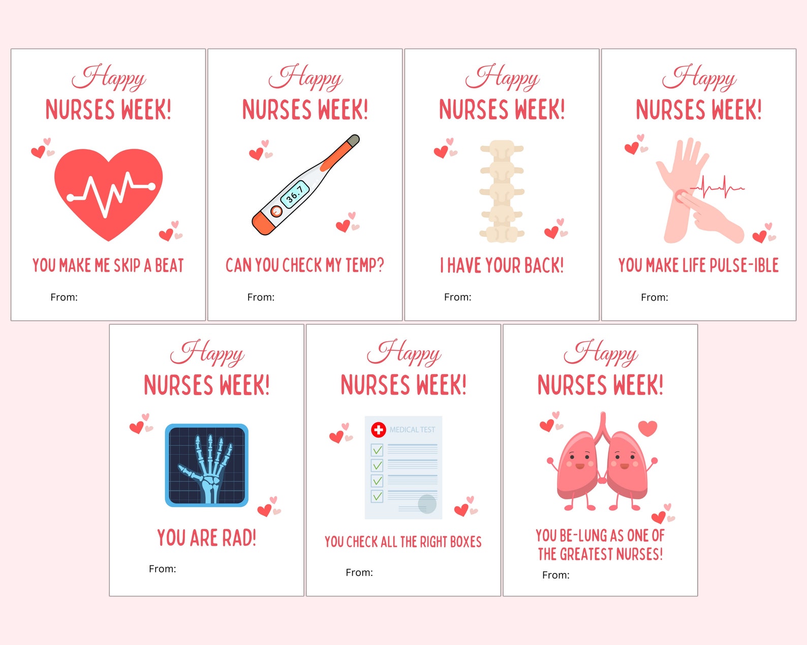 Funny Nurse Appreciation Cards | Printable Gift Tags (30 Included) - Etsy