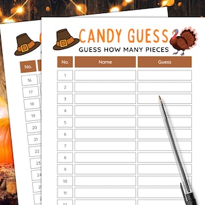 Guess How Many Candies | Guess How Many Thanksgiving | Guess How Many ...