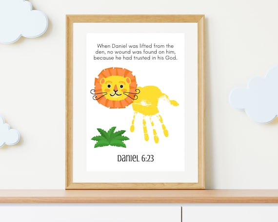 Daniel and the Lions Den Craft Bible Handprint Craft Bible - Etsy