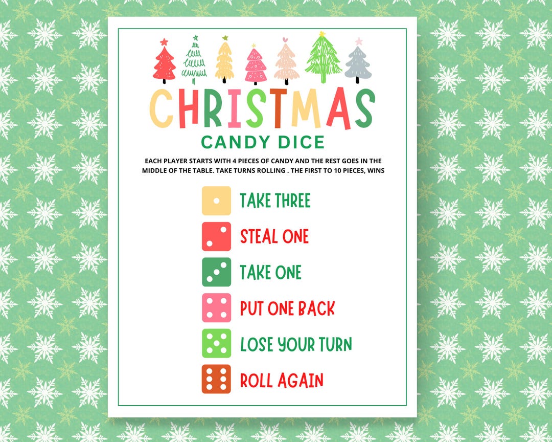 Christmas Candy Dice | Colorful Christmas Game | Fun Christmas Game ...