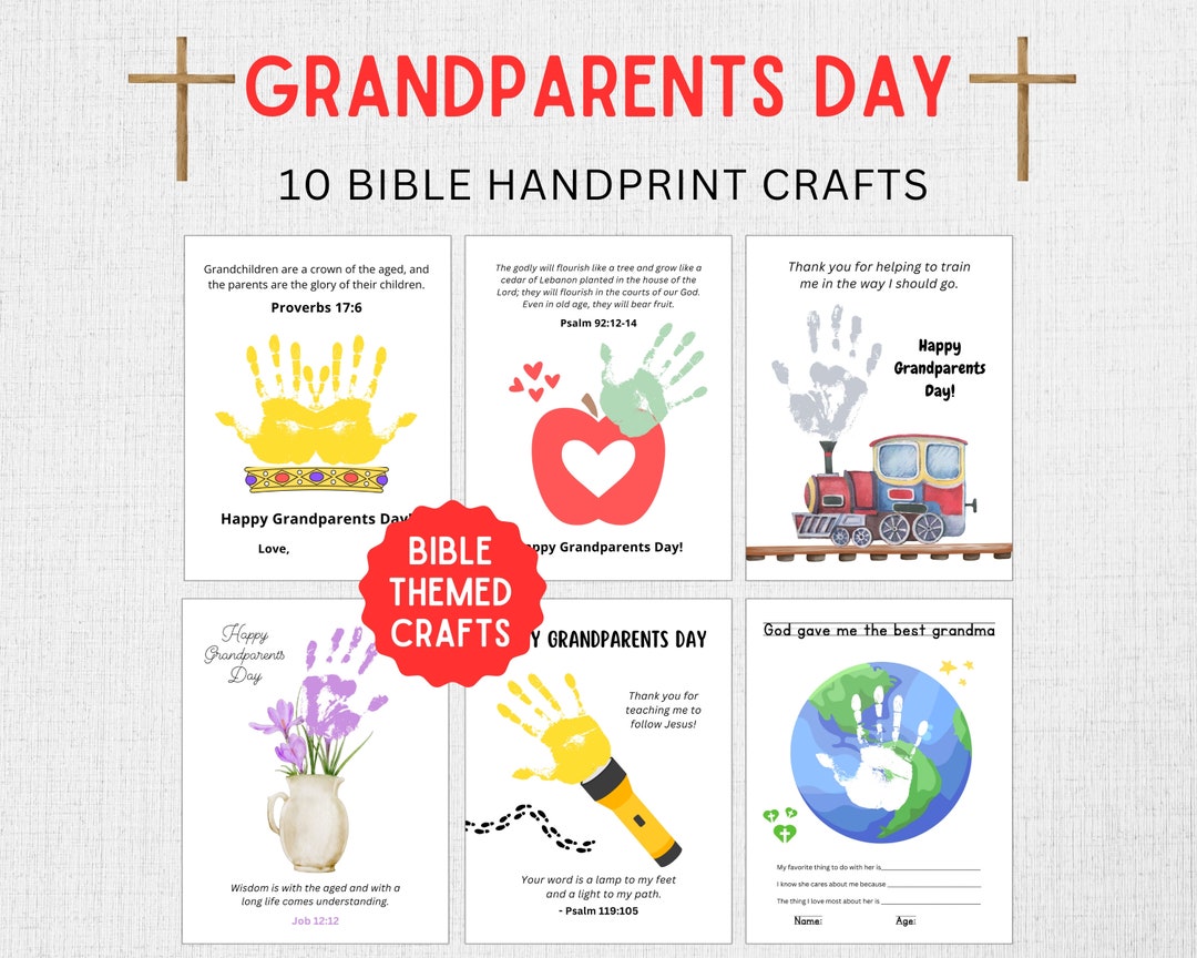 Grandparents Day Bible Craft | Grandparents Day Handprint Craft ...