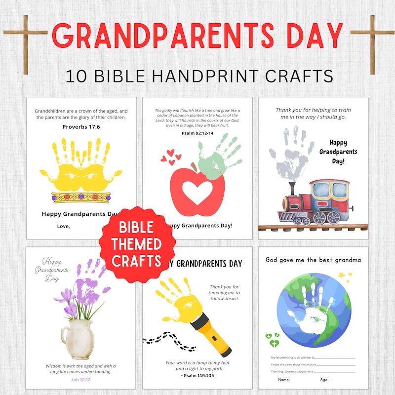 Grandparents Day Handprint Craft - Etsy