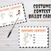 Halloween Costume Ballots | Costume Voting Cards | Halloween Costume ...