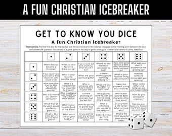 Christian Icebreaker | Icebreaker Game | Get to Know You Game ...