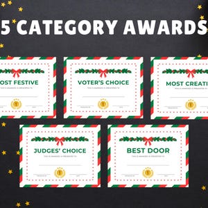 Christmas Door Decorating Contest Kit: Printable Awards & Ballots (PDF ...