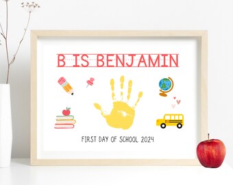 First Day of School Handprint Craft Back to School Art First Day of ...